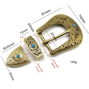 Tang Cao Retro Buckle Kits Hand Tooled Leather Belt Buckle Sets Belt ...