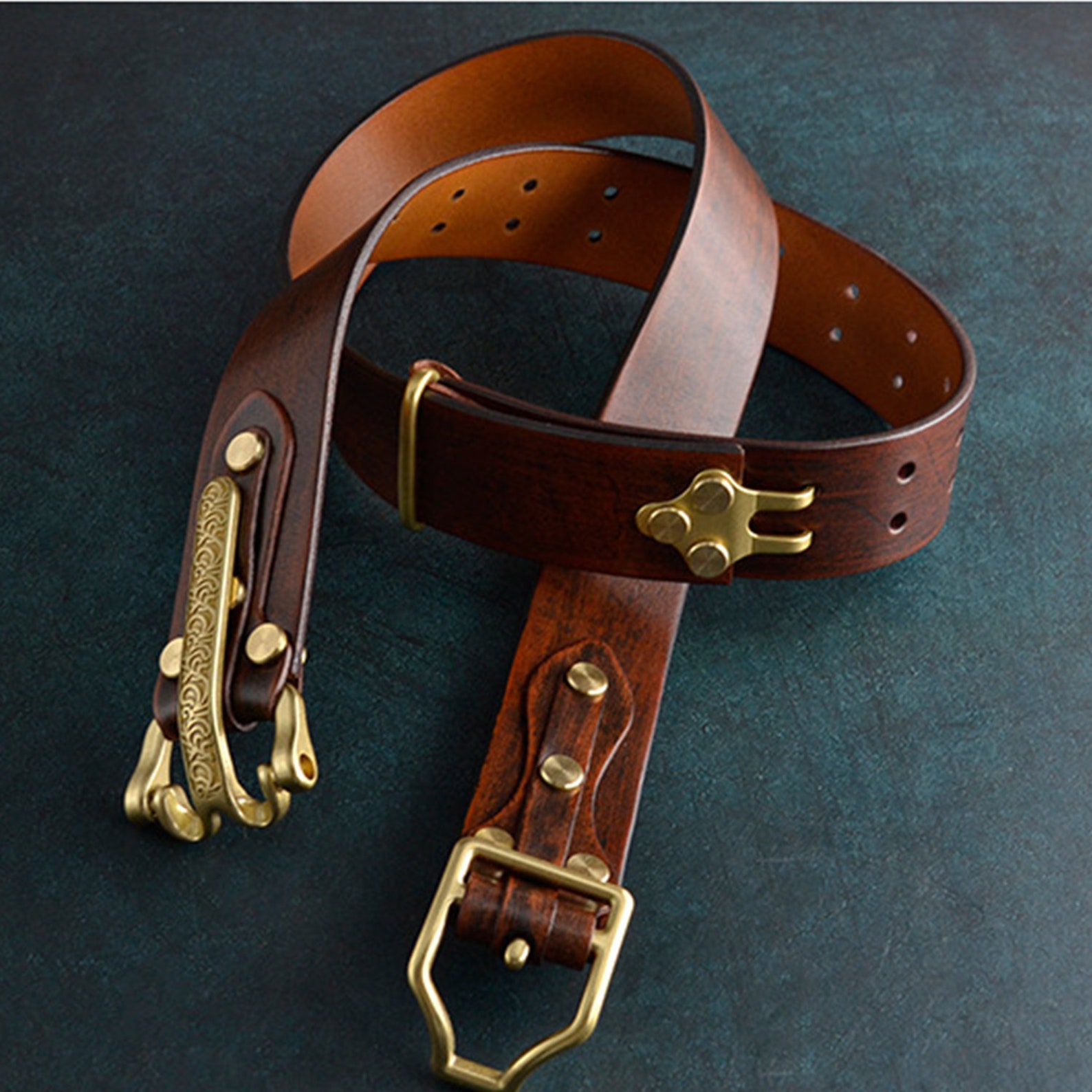 Handmade Littleton Cavalry Leather Belt Mens Street Wear Belts,men's ...