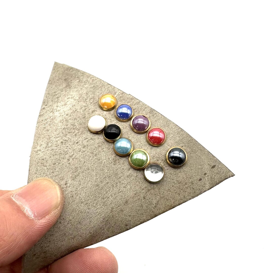 Leather Snap Button Brass Stone Rivets 7.5 X8.5mm Rapid Button Rivets ...