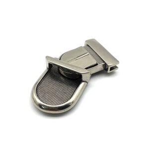 Old Silver Thumb Tuck Lock Leather Bag Closure Catch Flat Slide Locks ...