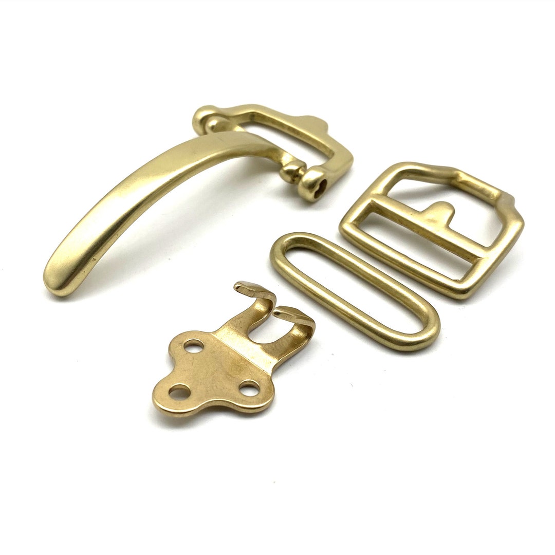 Solid Brass Buckle Littleton Cavalry Buckles Mens Leather Belt Fastener ...