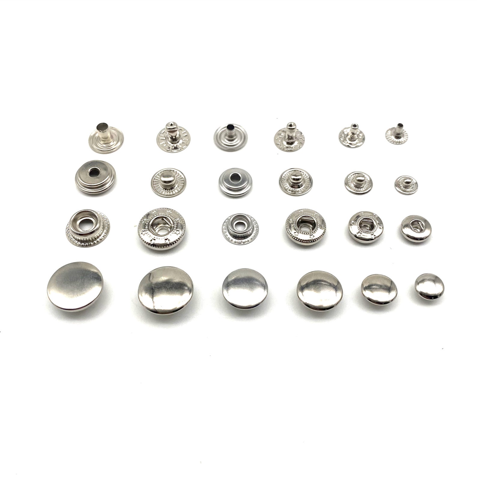 Silver Snap Button Leather Craft Fastener Closure 8/10/12.5/15mm - Etsy