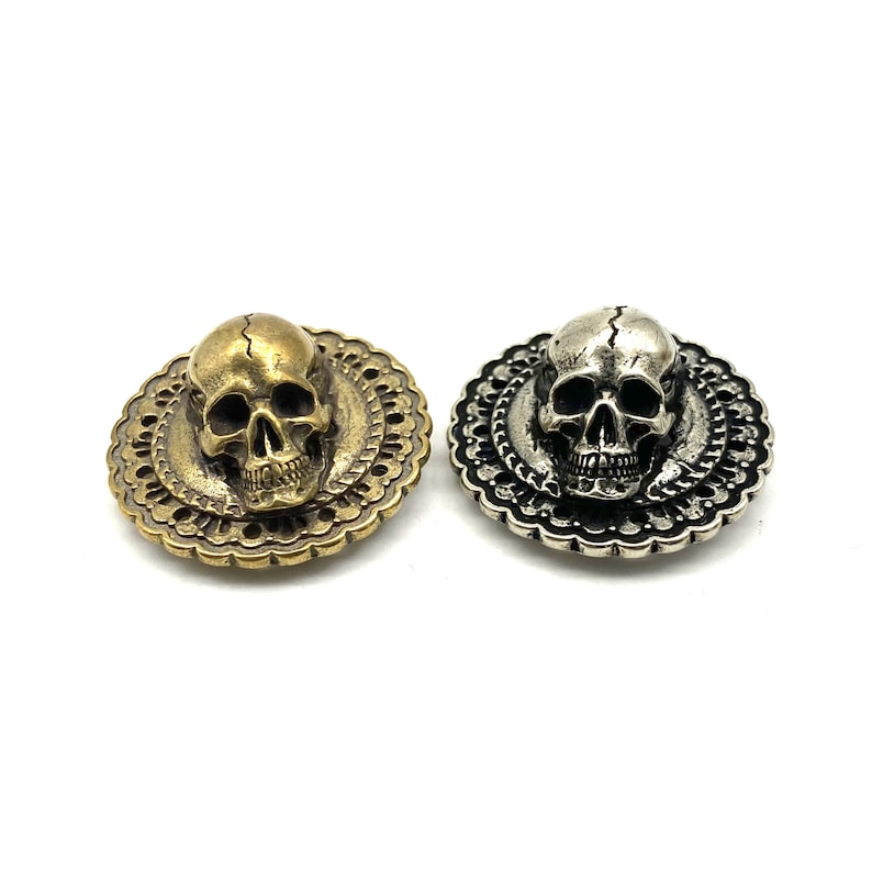 Crown Skull Conchos Screw Back Leather Purse Bag Decoration Accessories ...