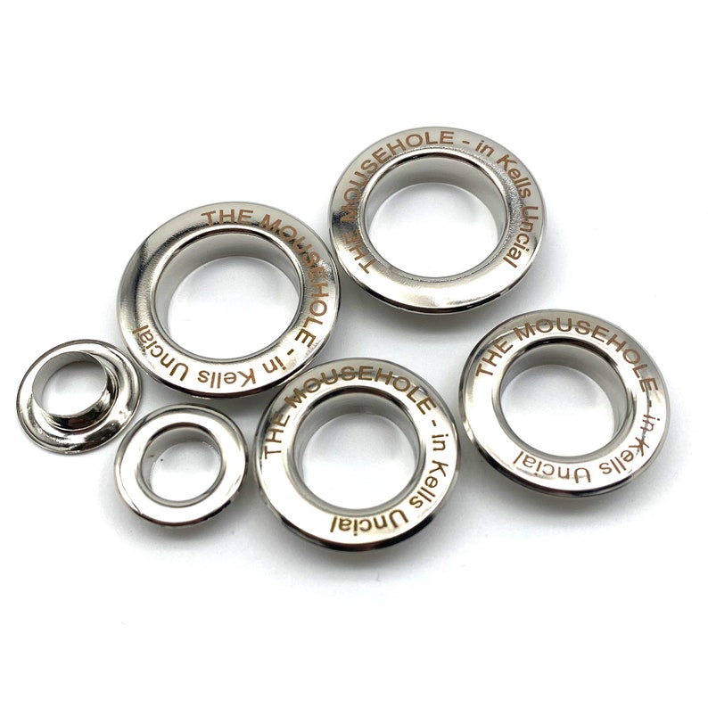 Customized Text Logo Brass Screw Grommet Eyelets Personalised Brand ...