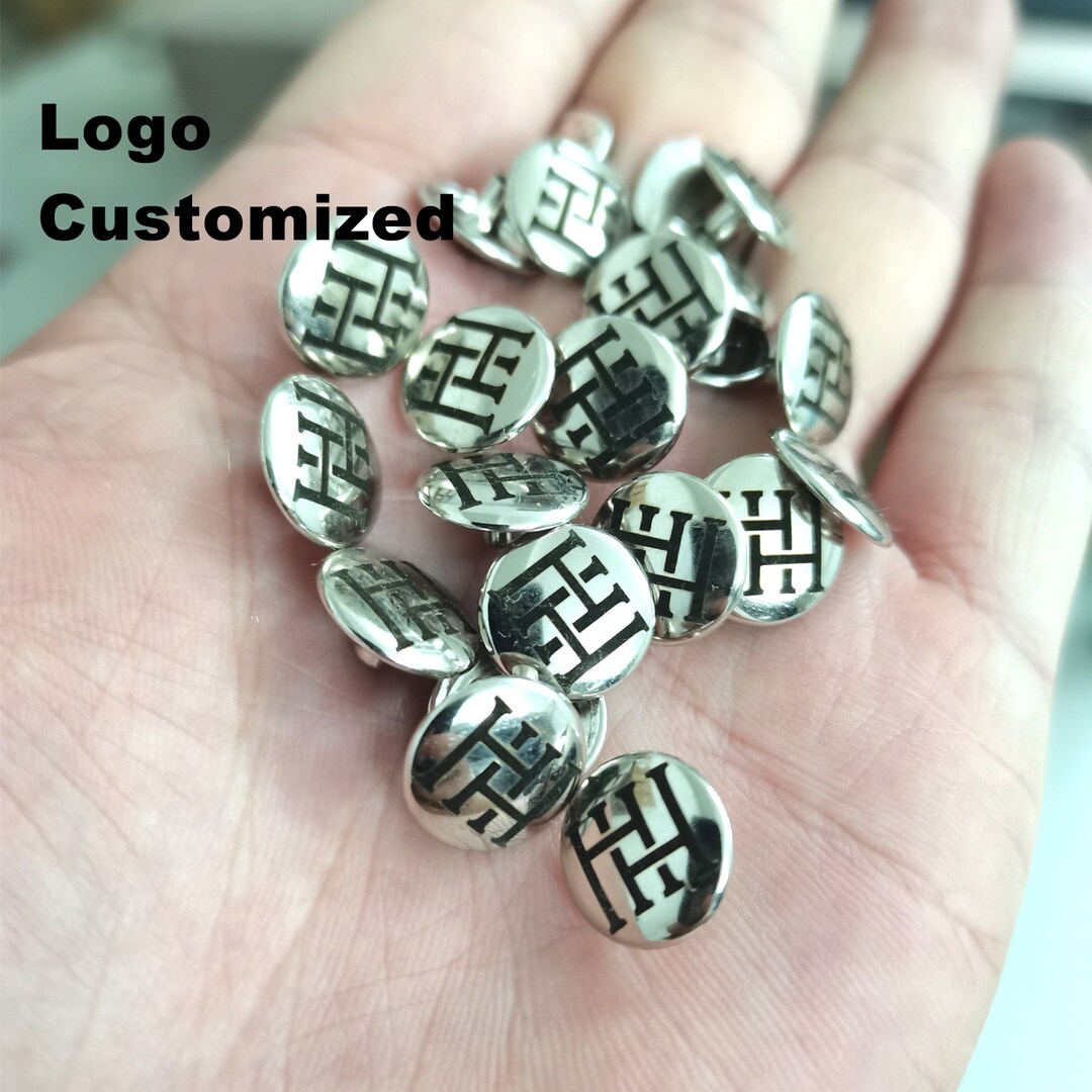 Sales#personalized Brass Snap Button Custom Logo/text Brass Snap Closure 8-15mm/leather Craft ...