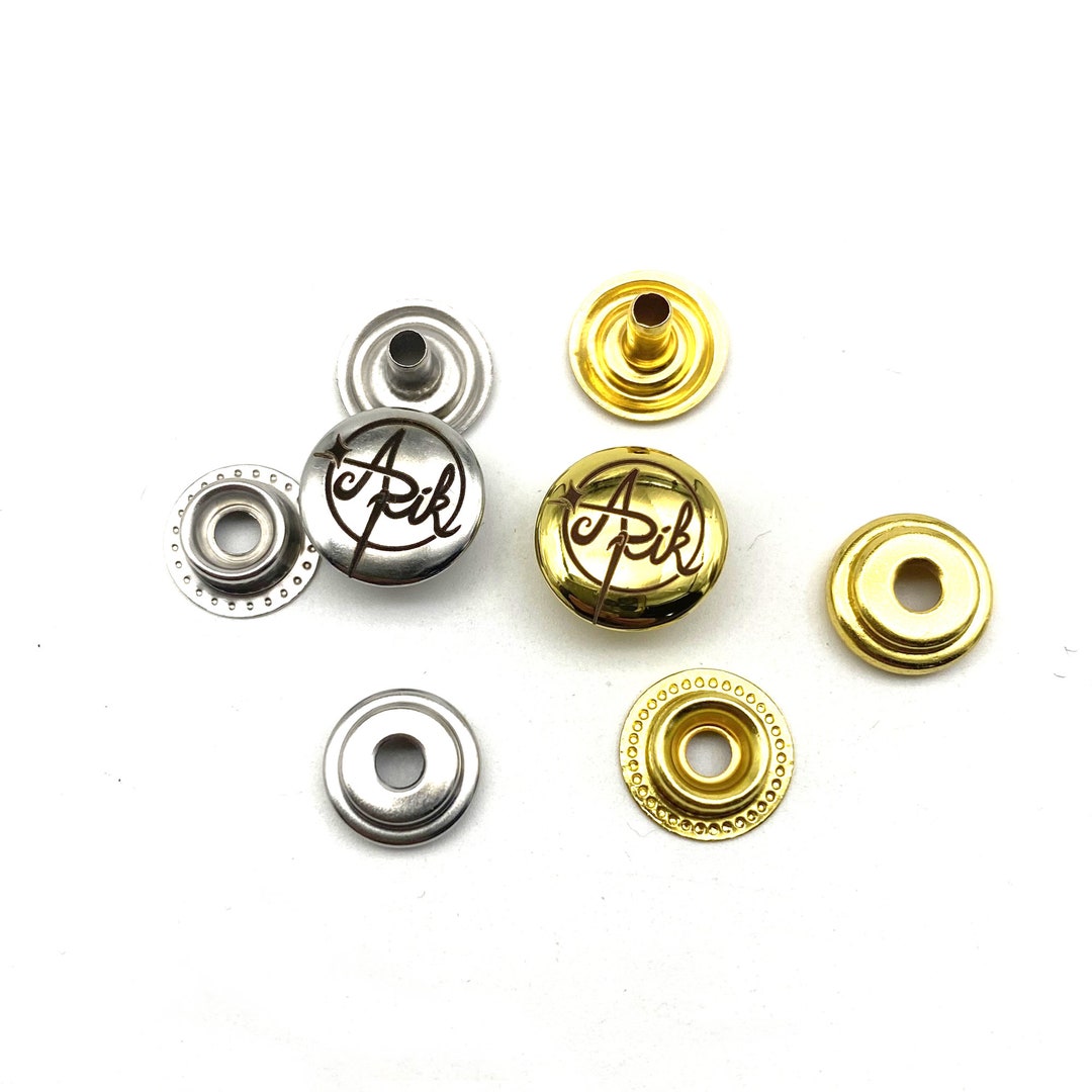 Sales# Personalized Snap Button Custom Logo/text Snap Closure 12.5mm ...