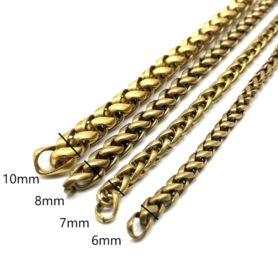 Brass Wheat Chain 4/6/7/8/10mm Plama Chains Handbag Chain Purse Chain ...