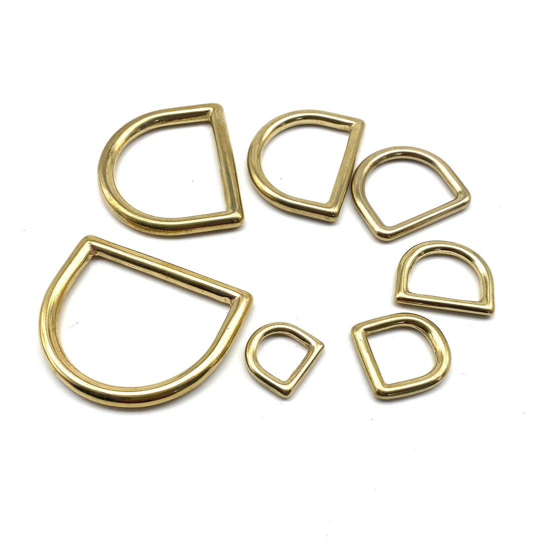 Premium Bag D Loop Brass Seamless Gold D Ring Leather Strap Slider ...