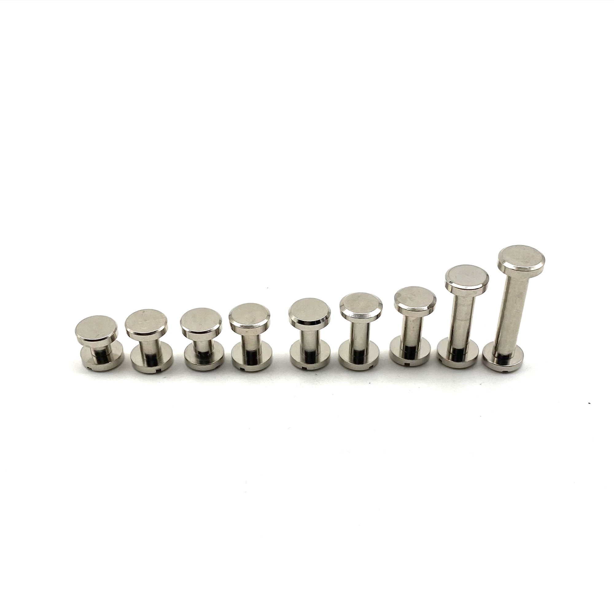 8mm Post Silver Chicago Screw Rivets Leather Screw Post Button Book ...