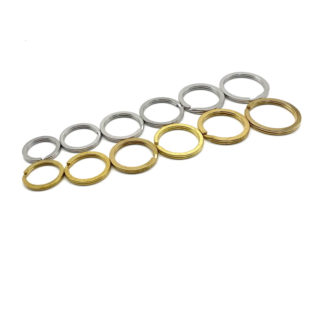 Premium Key Split Ring Brass&stainless Keychain Rings Chain Connector ...