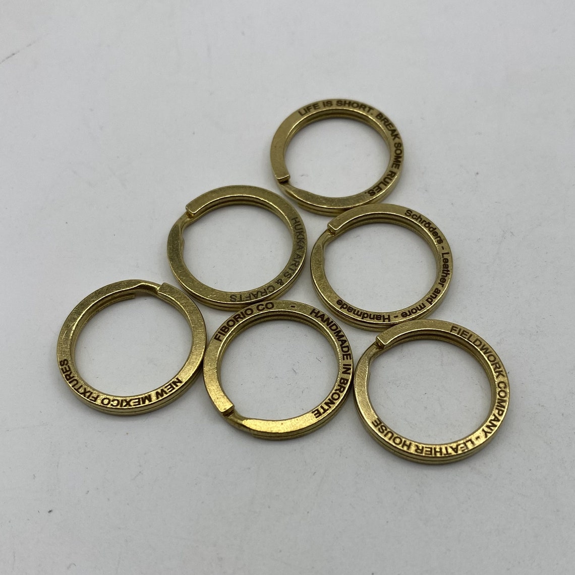 30mm Premium Brass Keyring Customized Engraving Key Ring Personalised ...