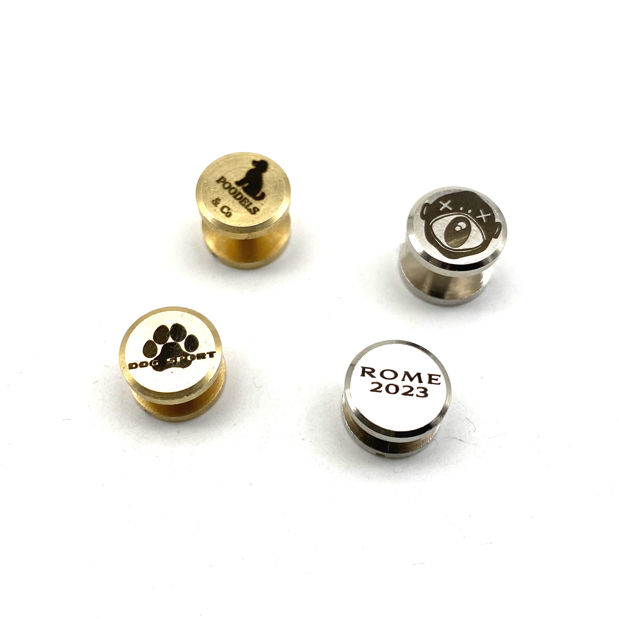 Personalized Leather Rivets Brass Chicago Screw Rivets Customized Brand ...