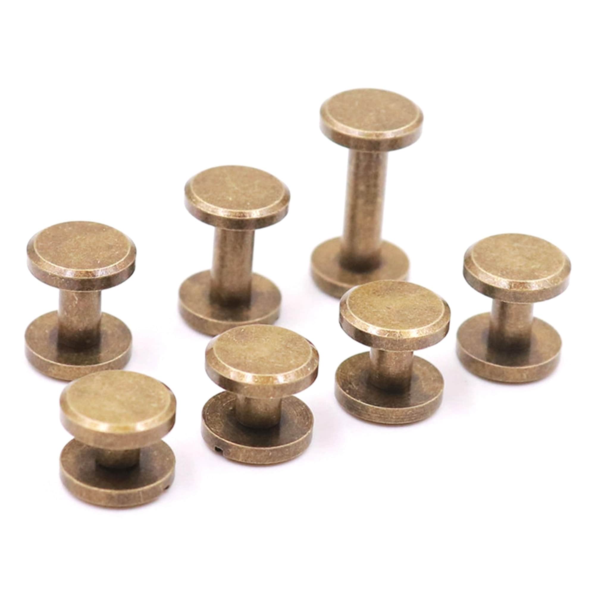 Bronze Chicago Screw Rivets Leather Fastener Rivets Brass Studs 4-15mm ...