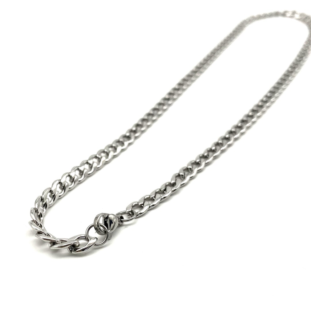 Stainless NK Chain Necklace Curb Chain Anti Allergy Necklace 45/55/65cm ...