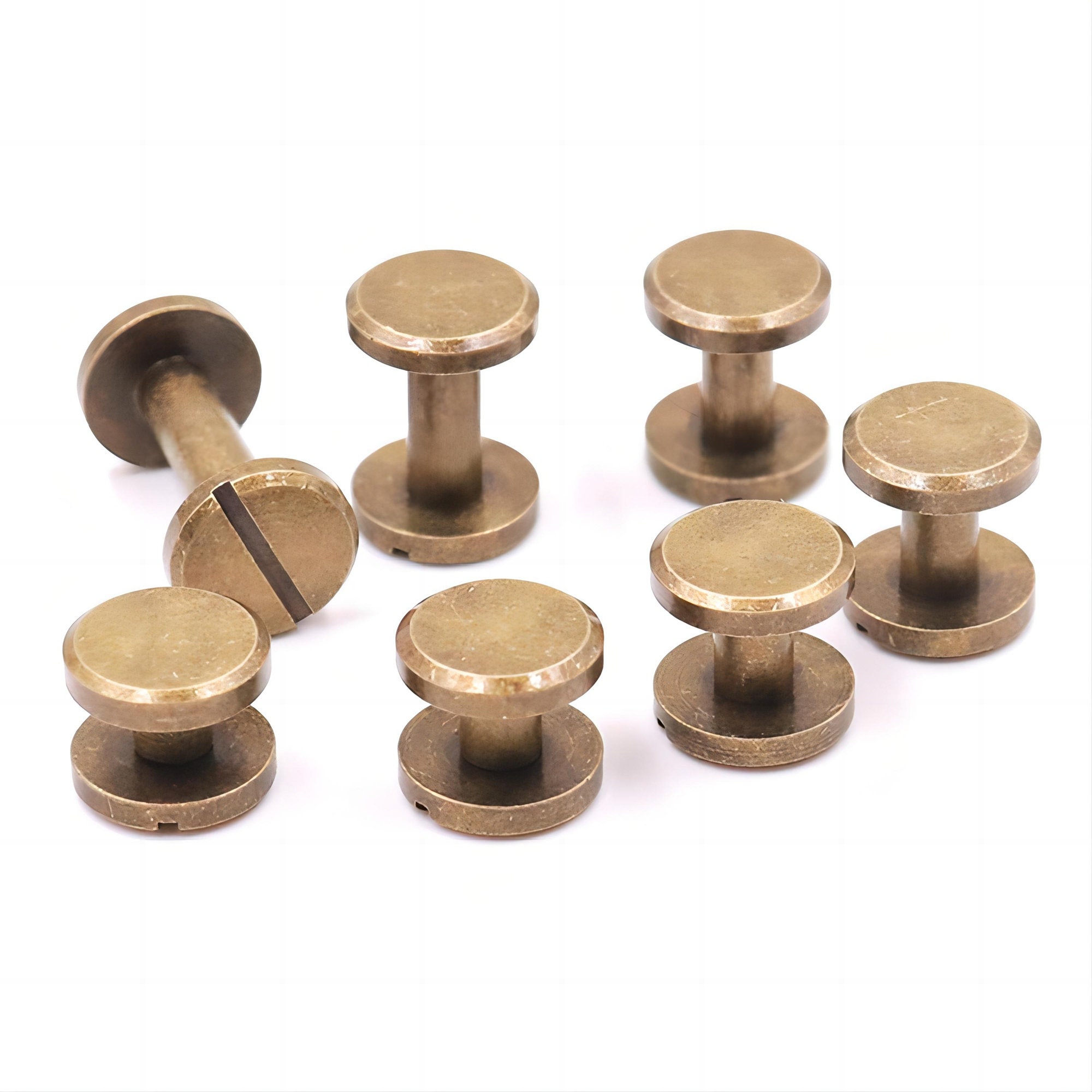 Bronze Chicago Screw Rivets Leather Fastener Rivets Brass Studs 4-15mm ...