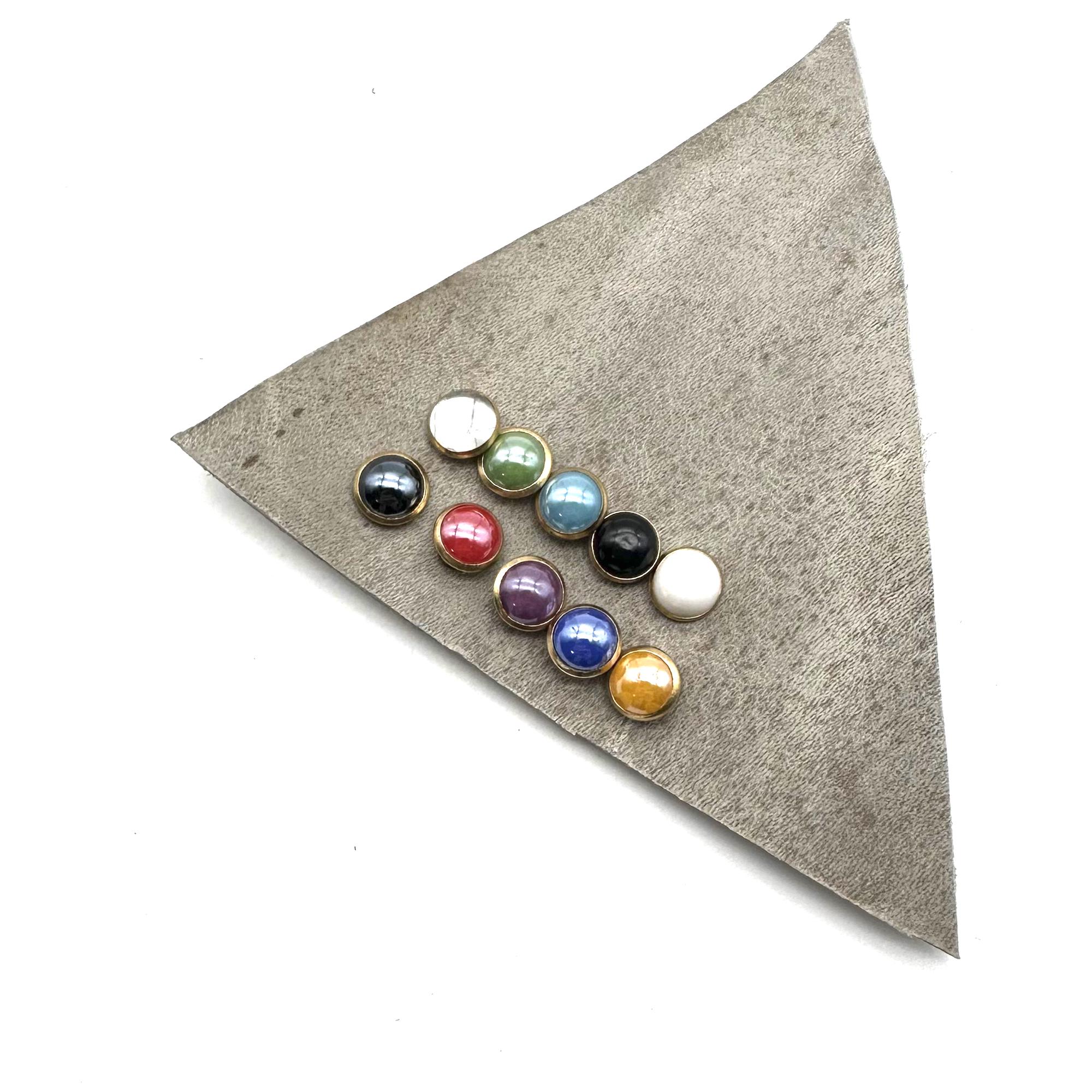 Leather Snap Button Brass Stone Rivets 7.5 X8.5mm Rapid Button Rivets ...