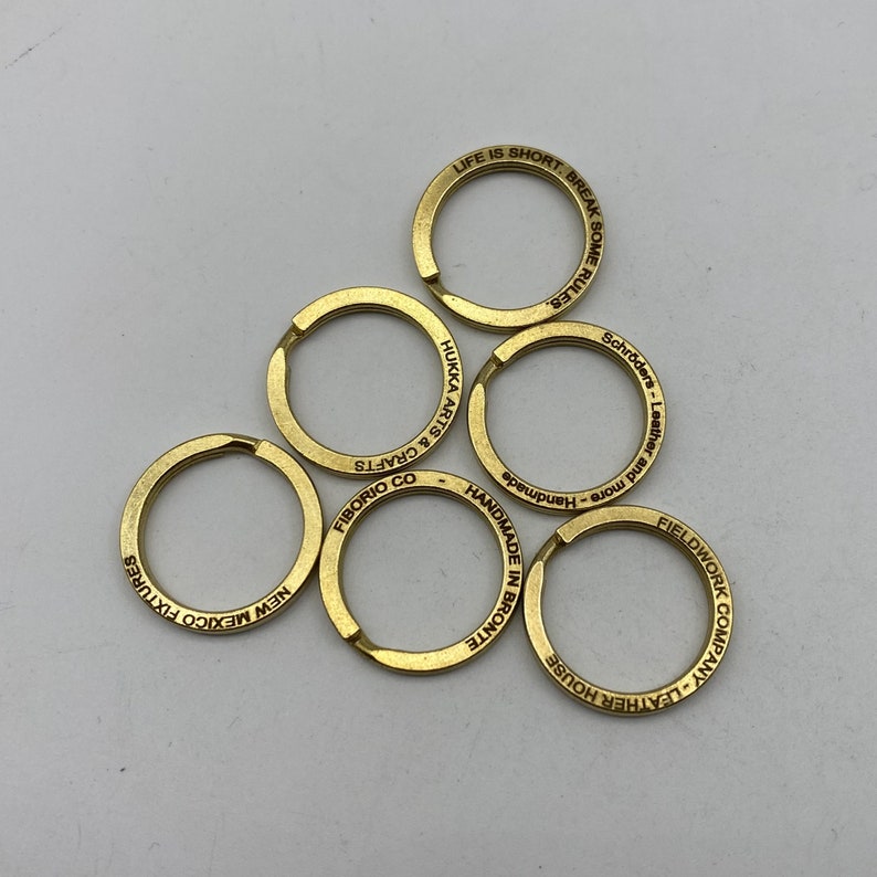 30mm Premium Brass Keyring Customized Engraving Key Ring Personalised ...