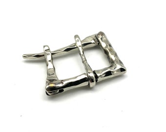 Solid Sterling Silver Buckle Handmade Leather Belt Buckle 925 Silver ...