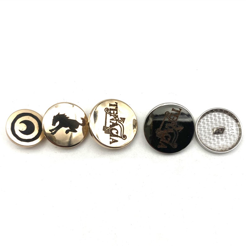 Custom Logo Shank Buttons,round Metallic Shank Buttons,sewing Buttons ...