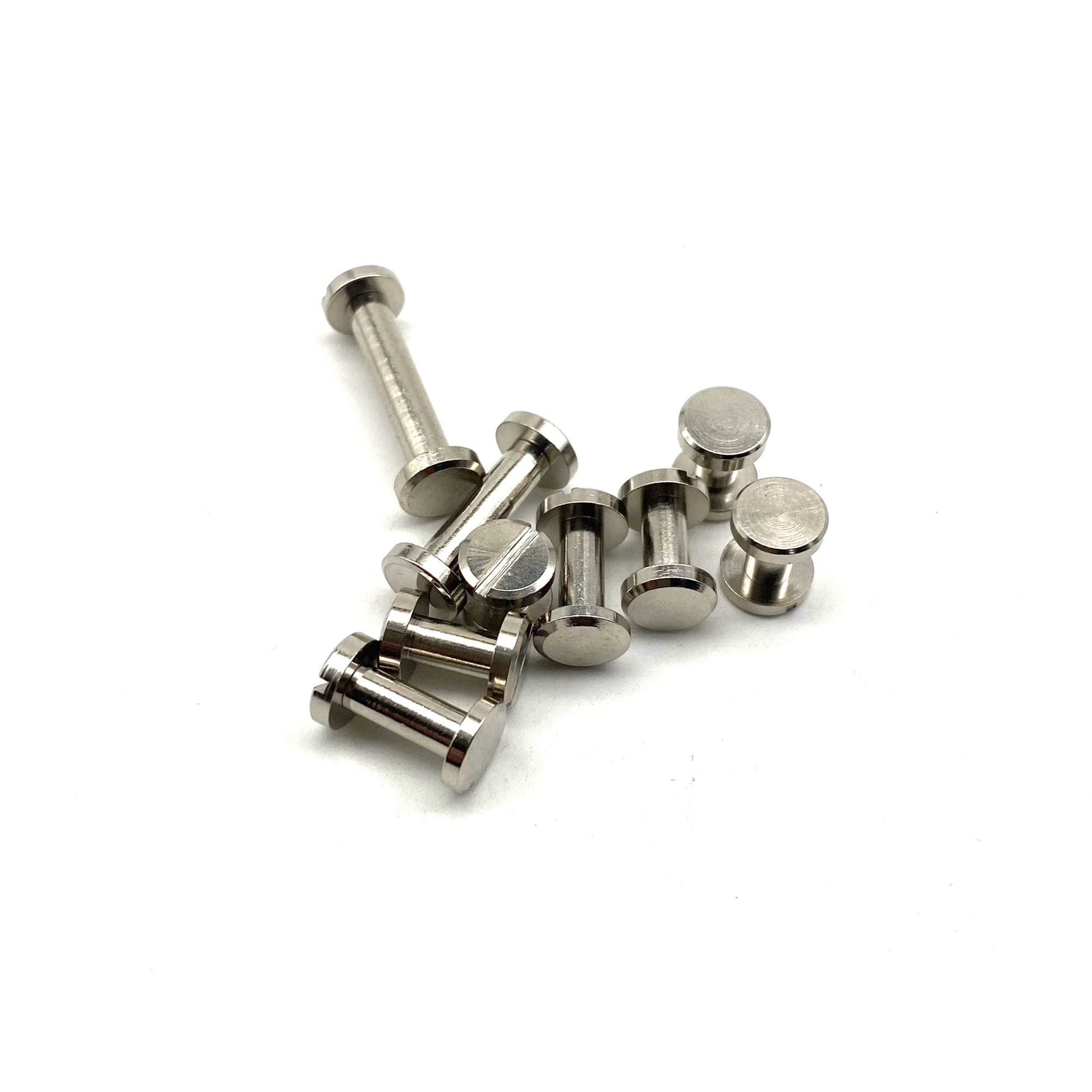 8mm Post Silver Chicago Screw Rivets Leather Screw Post Button Book ...