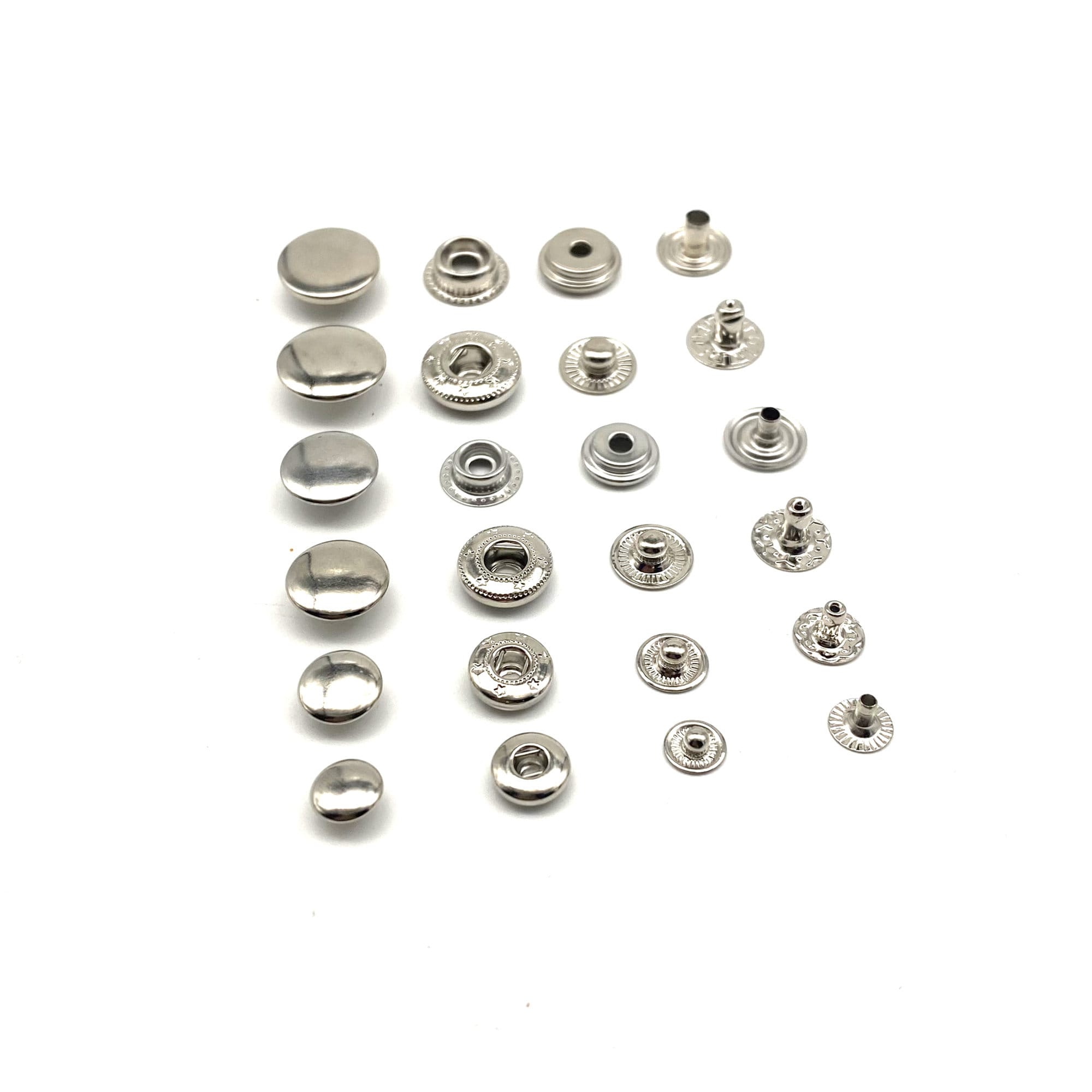 Silver Snap Button Leather Craft Fastener Closure 8/10/12.5/15mm - Etsy