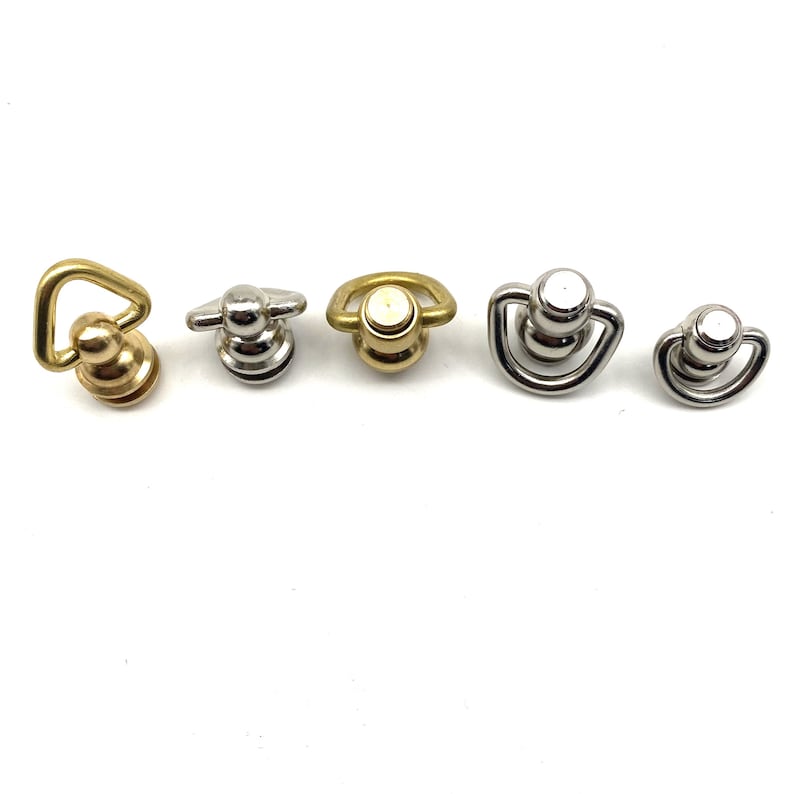 Gold/silver Brass Chicago Screw Rivets With Loop Leather Purse Rivets ...