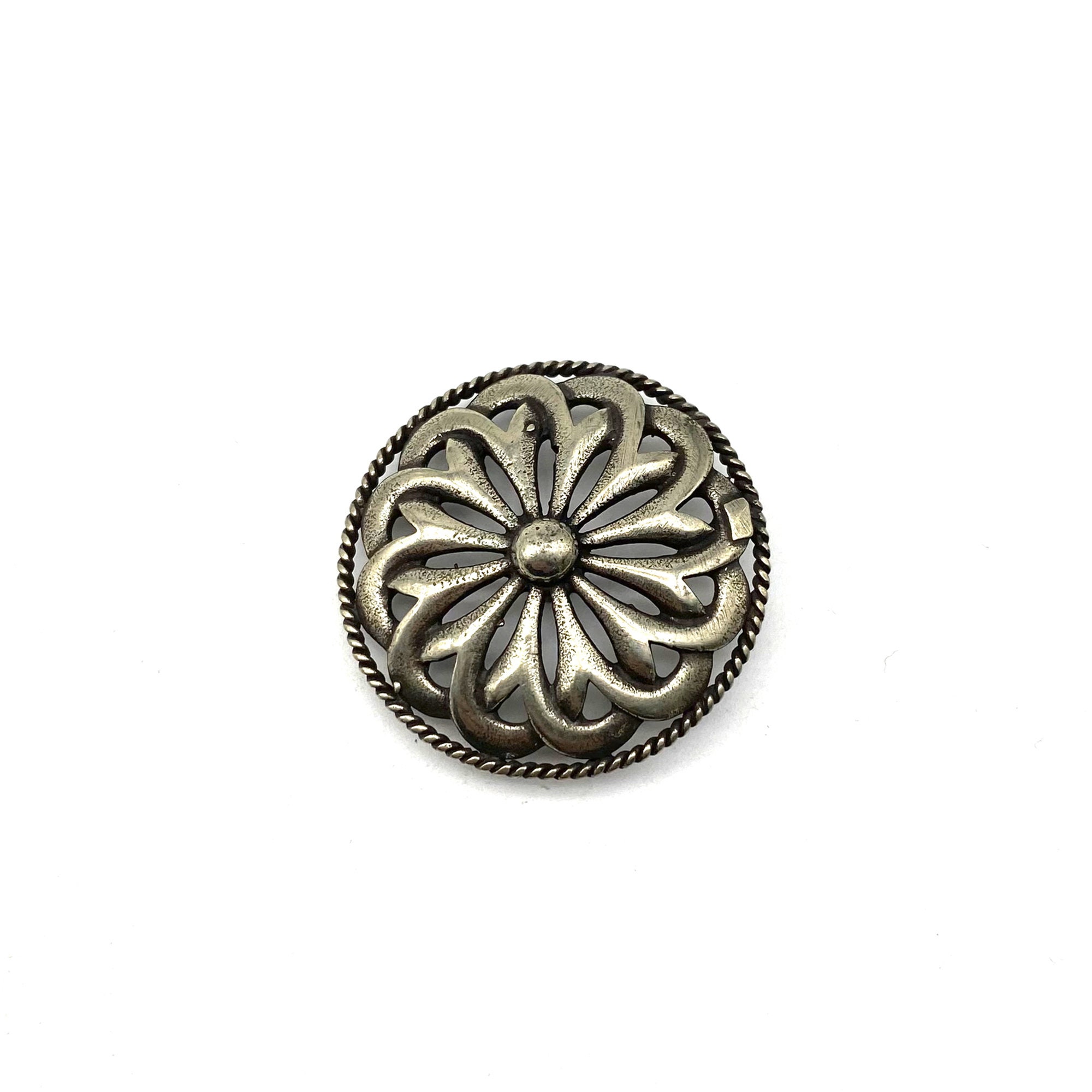 Brass Concho Rivets,flower Concho,brass&silver Color,screw Back Button ...