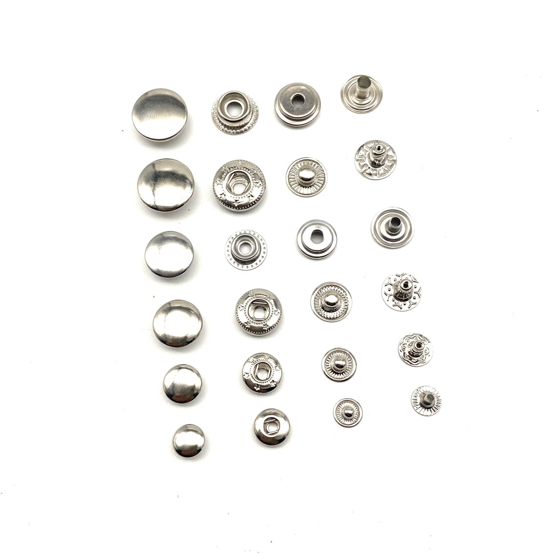 Silver Snap Button Leather Craft Fastener Closure 8/10/12.5/15mm - Etsy
