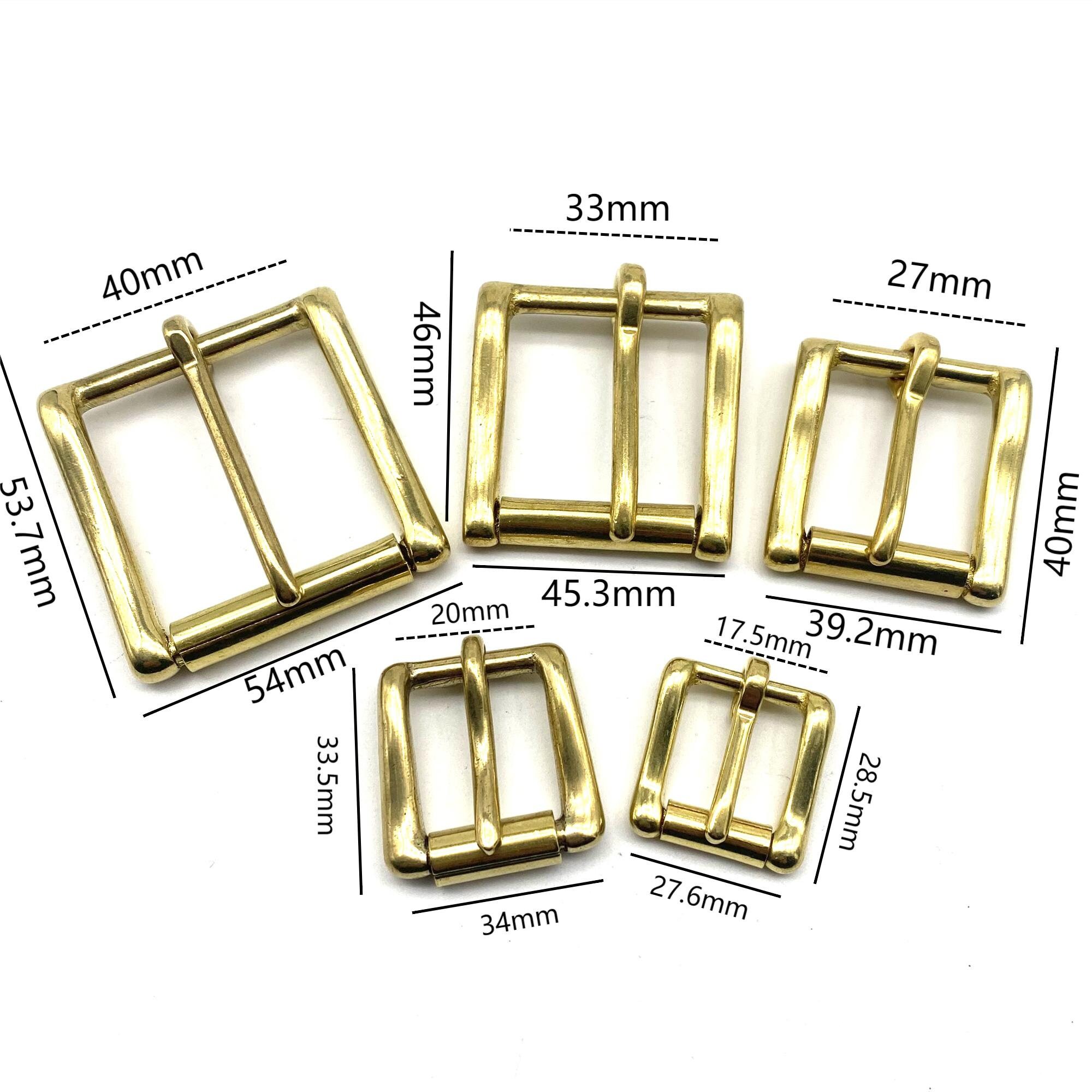 Brass Rolling Bar Buckle Leather Bag Strap Closure Dog Collar Fastener ...