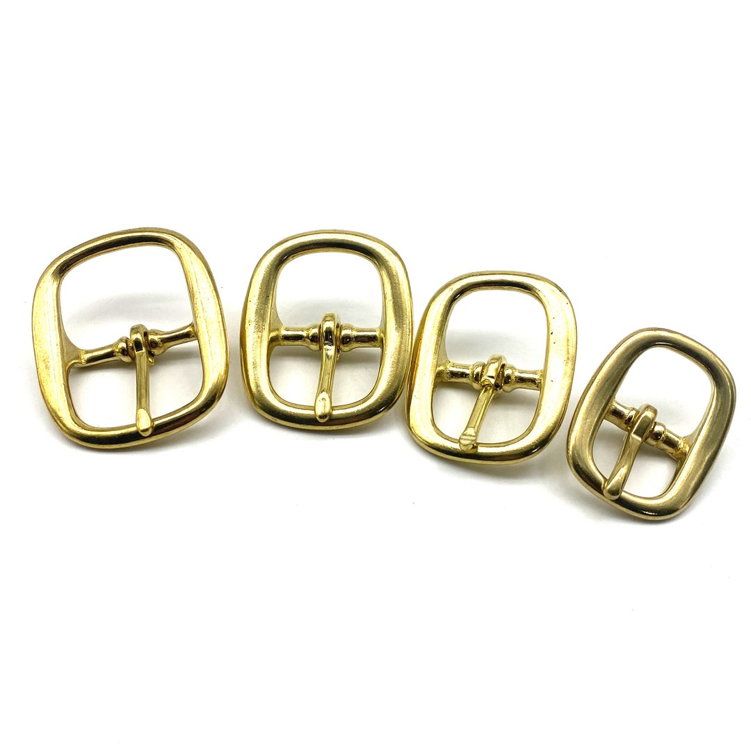 Brass Oval Buckle Leather Strap Fastener Buckle Leather Bag Fasten ...