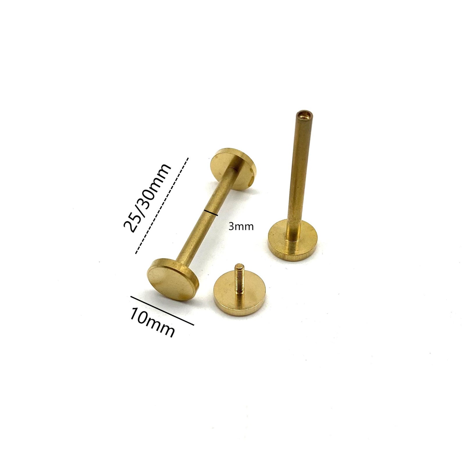 25/30mm Brass Book Binding Screw Rivets - Etsy