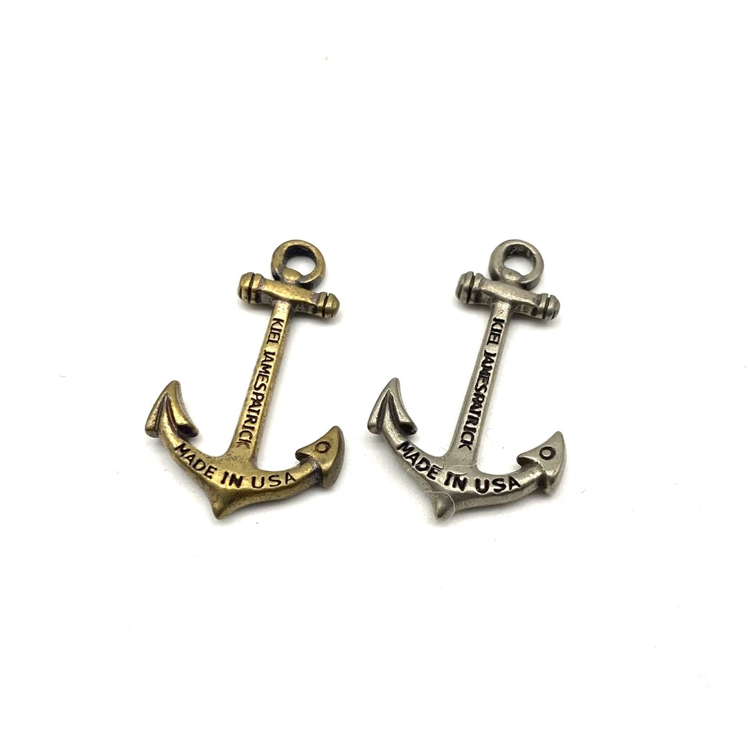 Copper Casted Vintage Anchor Charm Pendants,leather Bracelets Fastener ...