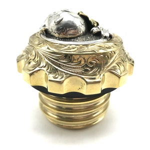 Brass Skull Motorcycle Gas Cap Fuel Tank Caps Cover Mount for Retro ...