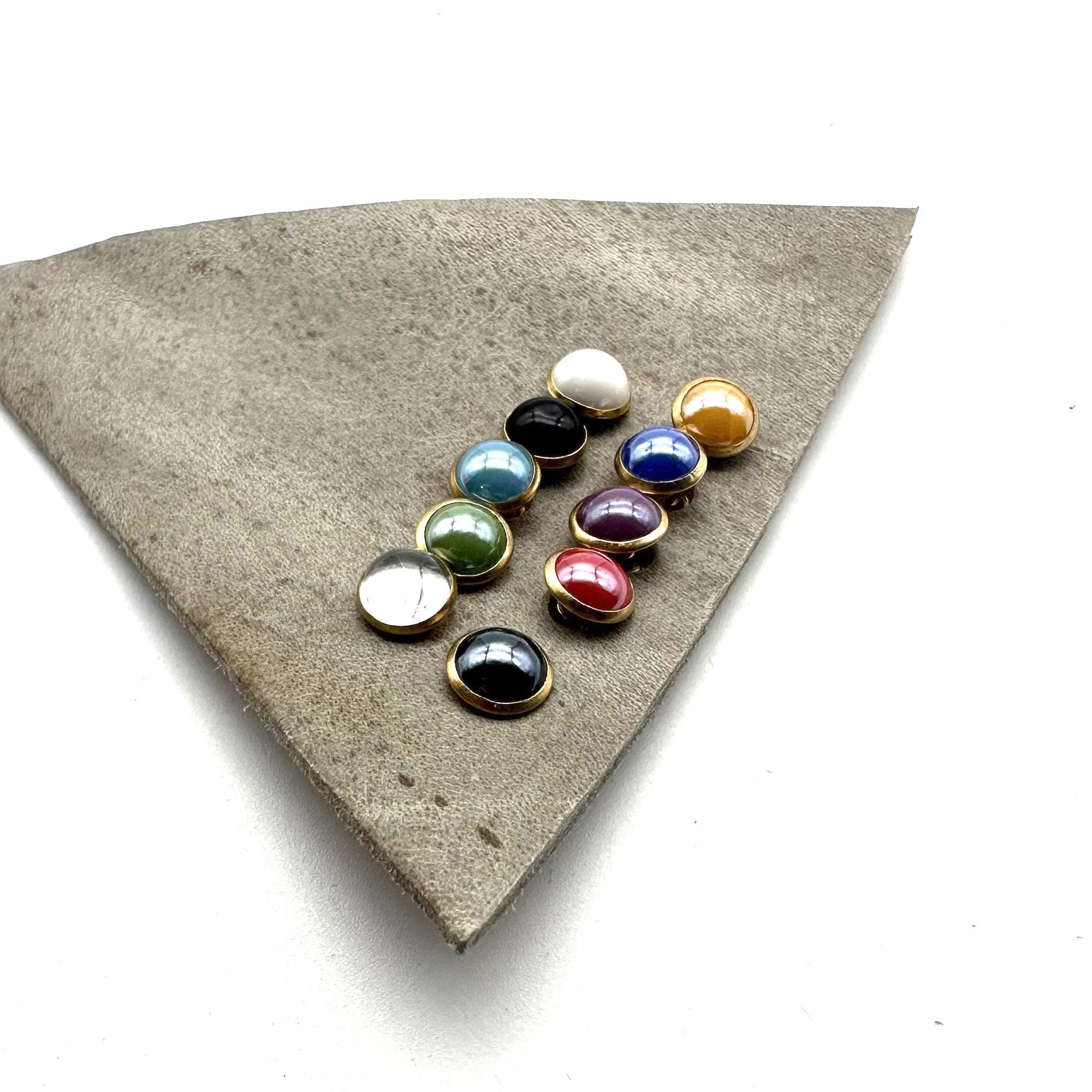 Leather Snap Button Brass Stone Rivets 7.5 X8.5mm Rapid Button Rivets ...