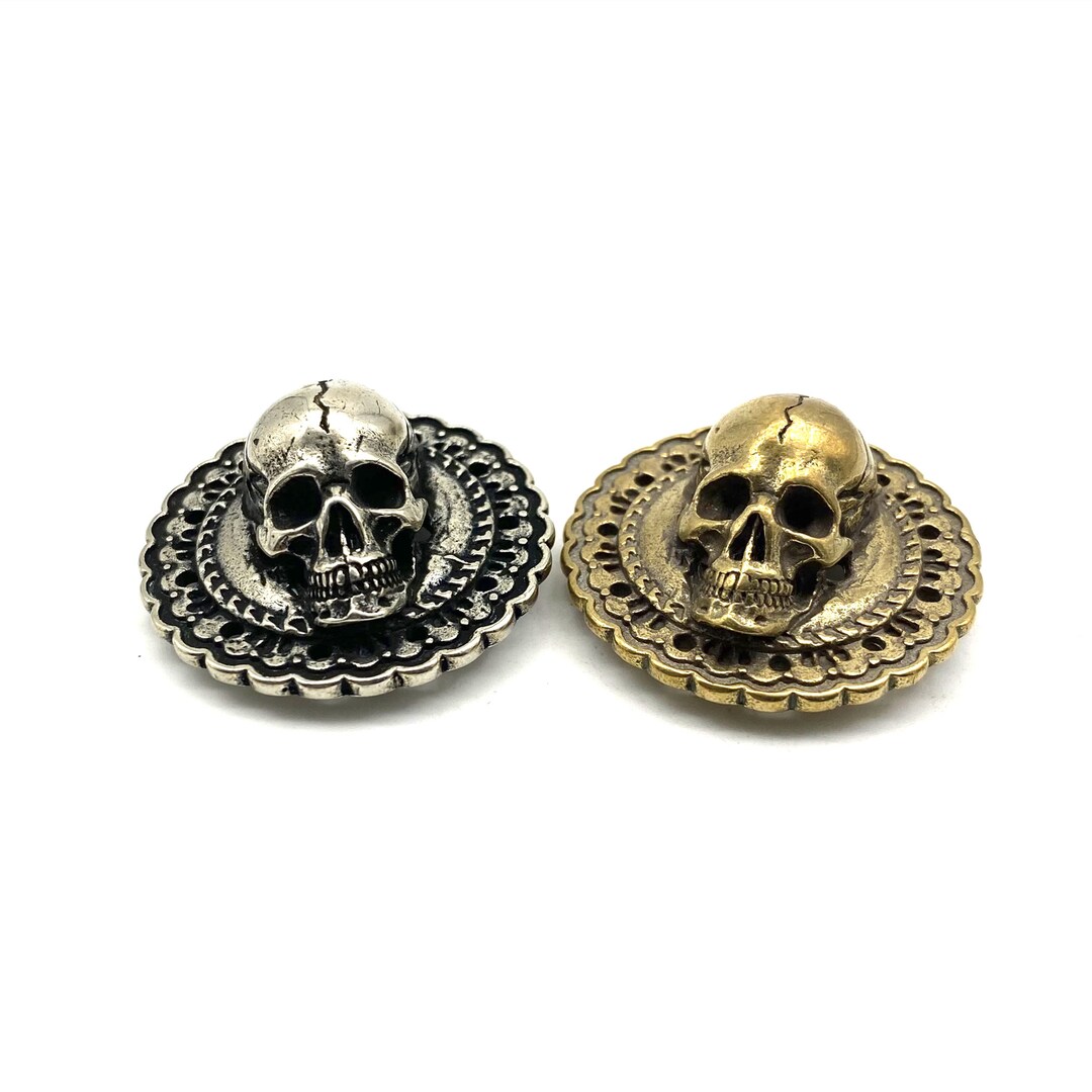 Crown Skull Conchos Screw Back Leather Purse Bag Decoration Accessories ...