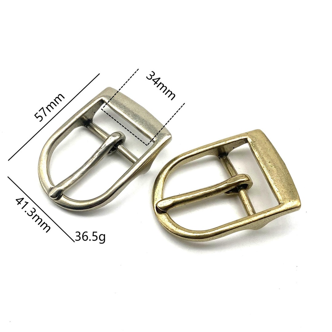 Solid Copper Buckle Mens Leather Belt Buckle Closure 34mm - Etsy