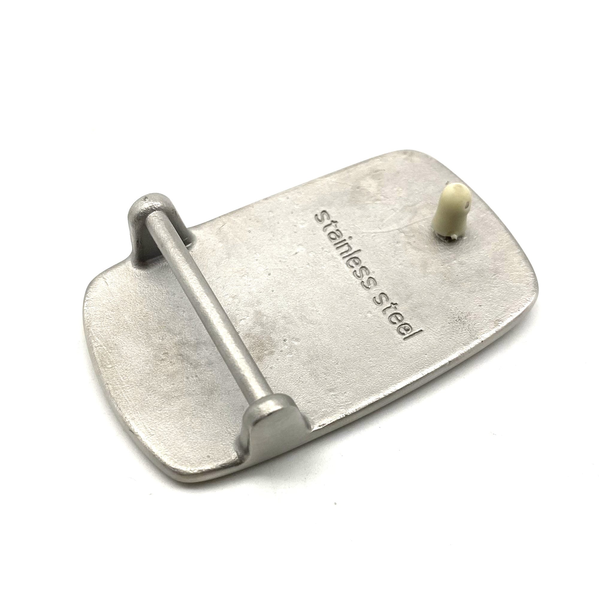 Matte Finish Custom Logo Stainless Buckle Leather Belt Buckle ...