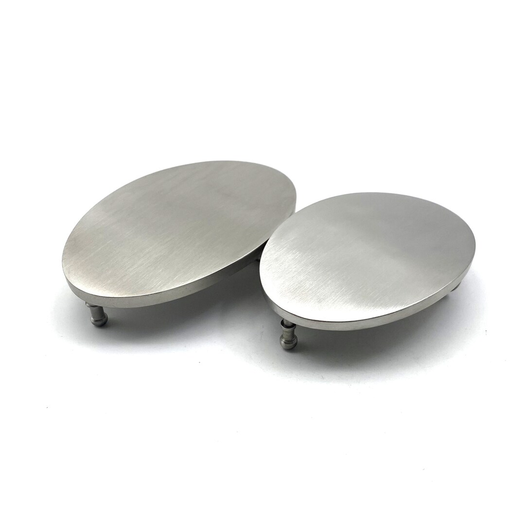 304L Stainless Steel Oval Smooth Plain Belts Buckles 35/40mm Leather ...