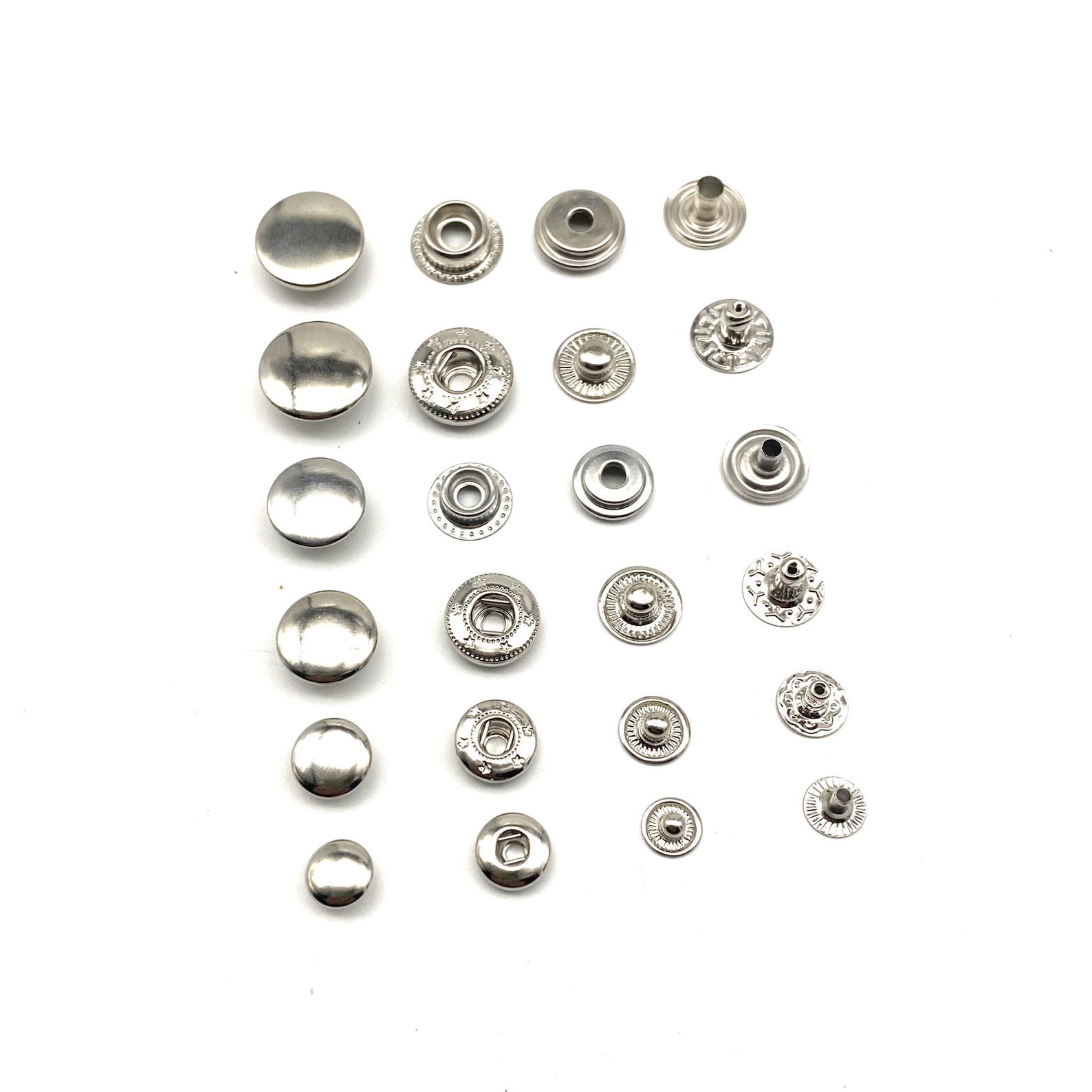 Silver Snap Button Leather Craft Fastener Closure 8/10/12.5/15mm - Etsy