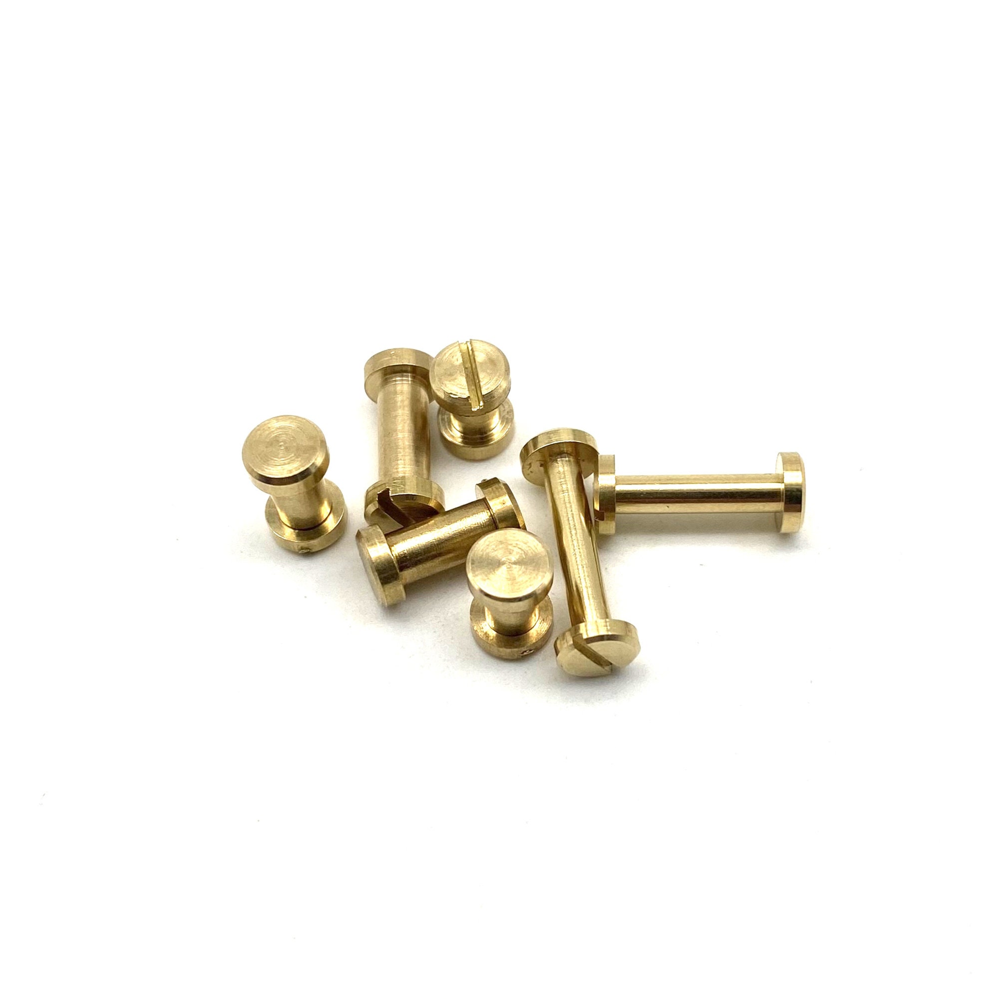 6mm Diameter Post Head Brass Chicago Screw Rivets Leather Fasten Rivets ...