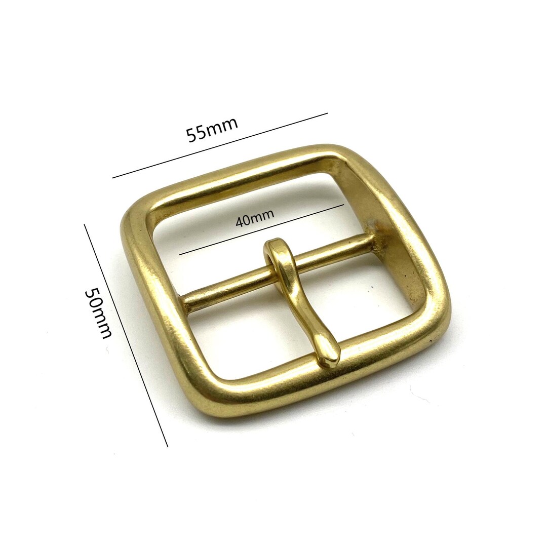 Square Shape Brass Centre Bar Buckle Leather Belt Fastener Suspender ...
