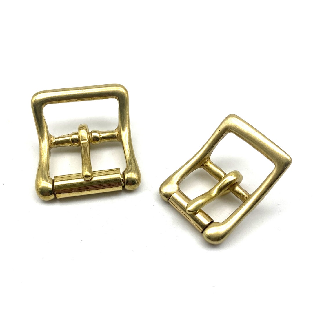 Brass High Heel Rolling Bar Buckle Leather Bag Fastener Closure Dog ...