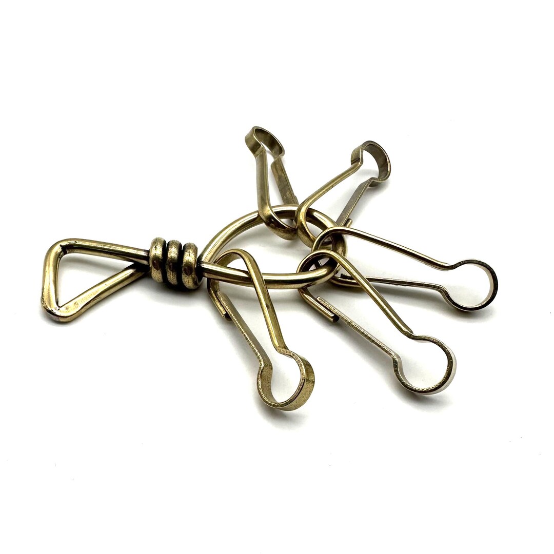 Men's Stylish Key Hook Outfit Keychain Accessories Solid Brass Key ...
