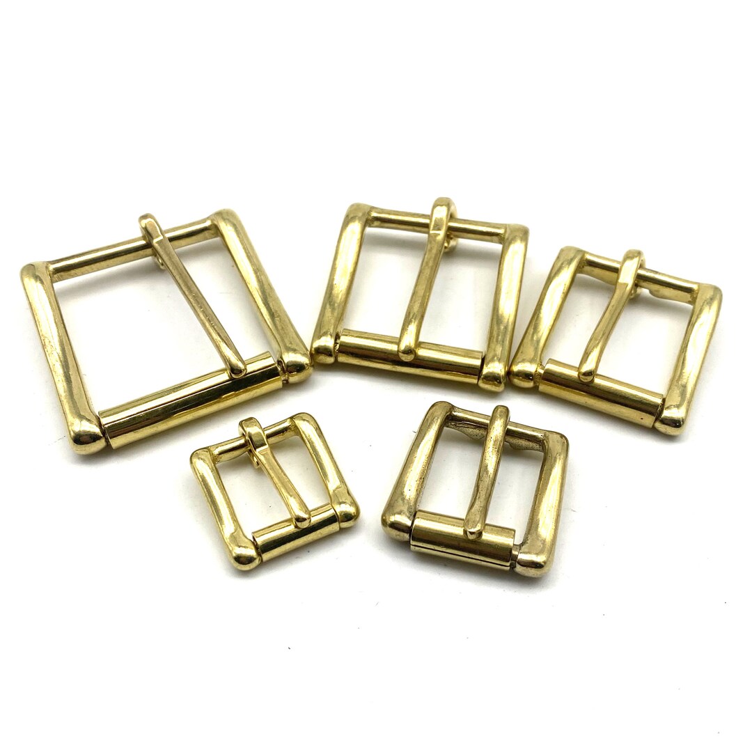 Brass Rolling Bar Buckle Leather Bag Strap Closure Dog Collar Fastener ...