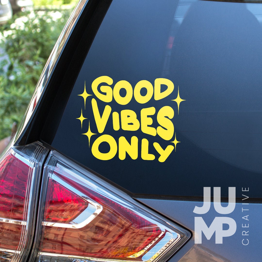 Good Vibes Only Vinyl Sticker for Cars, Laptops, Water Bottles ...