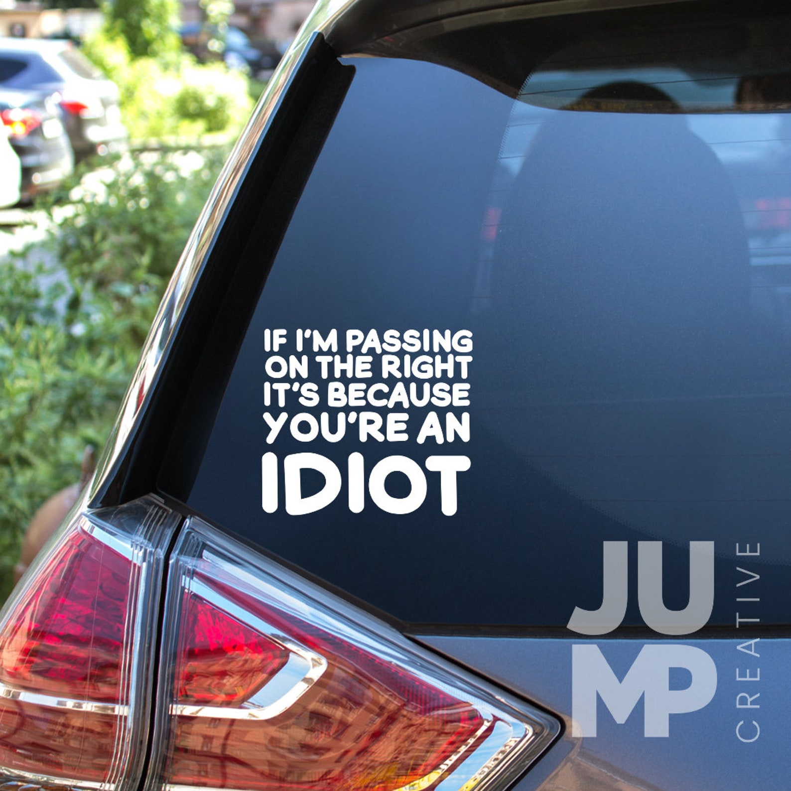 Passing on the Right Vinyl Decal // Durable, Vibrant Colors // Custom ...