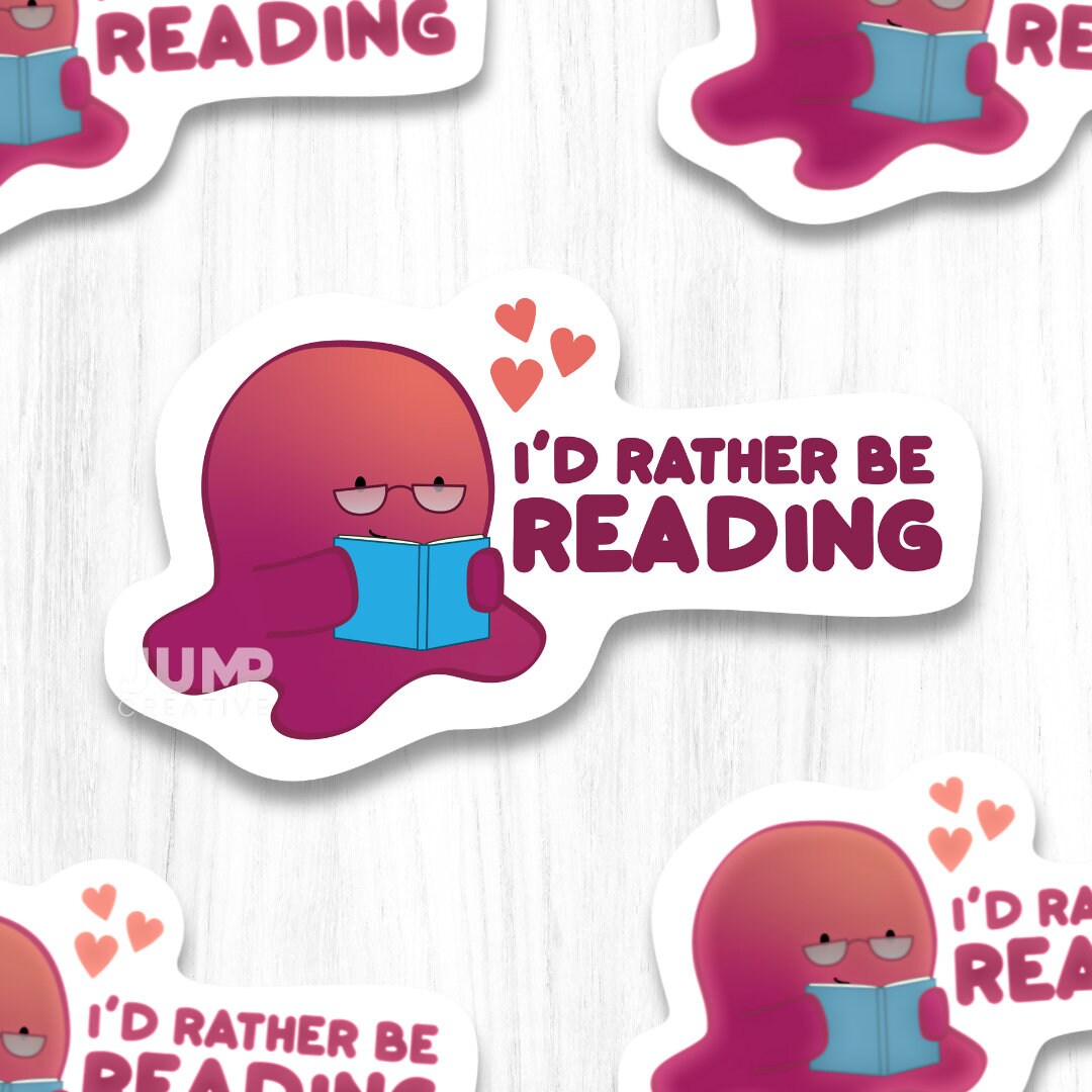 Reading Blob Vinyl Sticker // Durable, Vibrant Colours // Phone Sticker ...