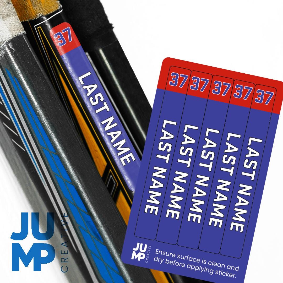 Custom Stick Labels | Hockey, Ringette, Lacrosse Gifts | Waterproof ...