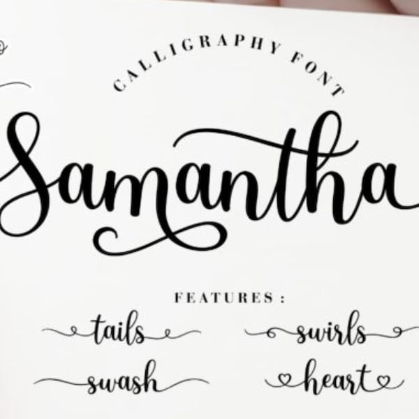 Samantha Calligraphy Font - Etsy