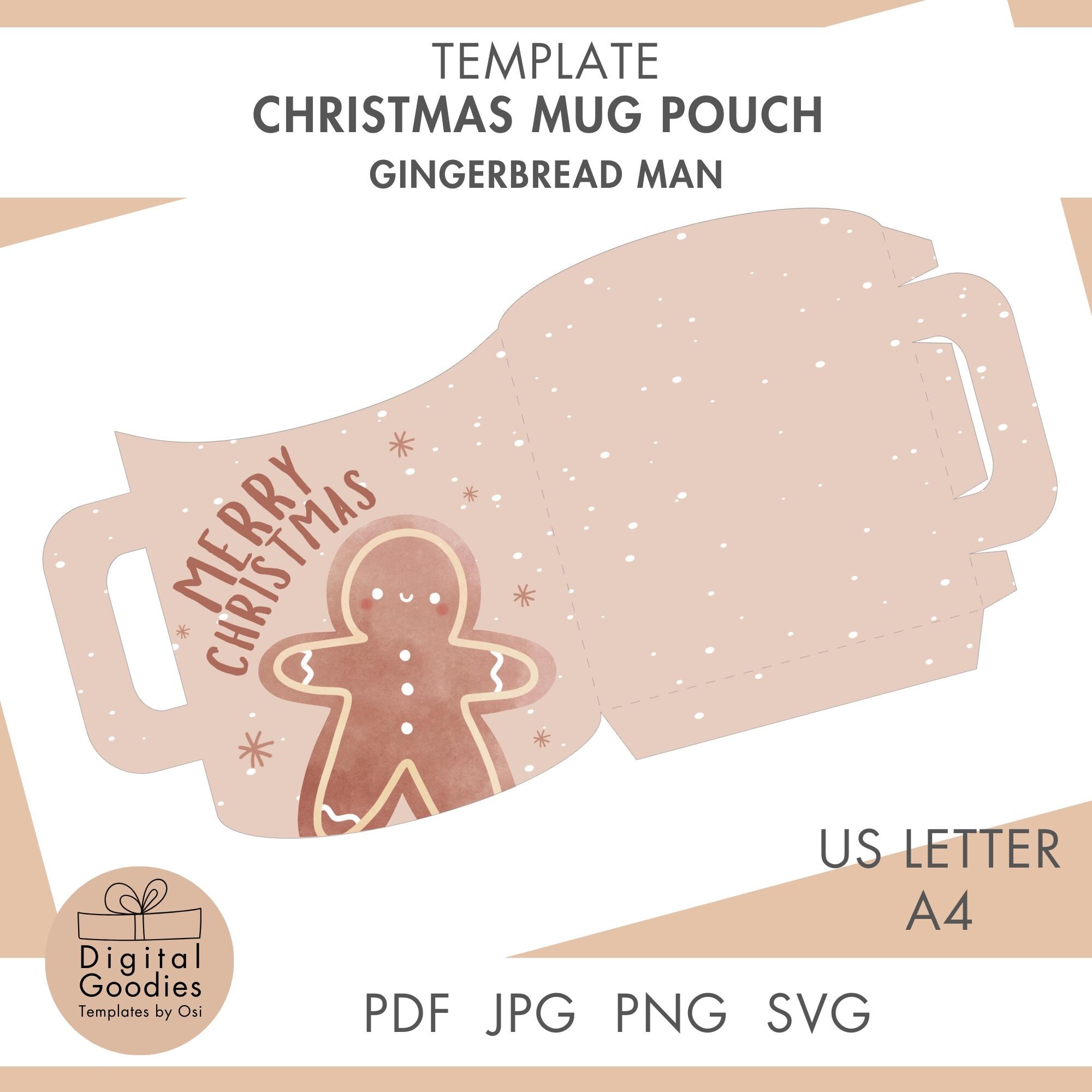 Christmas Hot Chocolate Mug Template, Favor Box, Gift Card Envelope ...